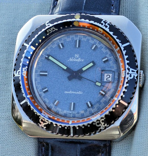 Orologio Nobellux Rarissimo 39mm Doppia Ghiera Automatic Diver Sub ...