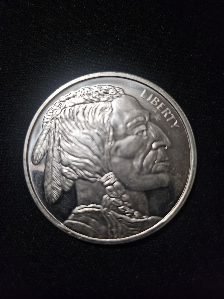 1 oz .999 Fine Silver Buffalo Nickel Design Round,with Radial Lines BU ...