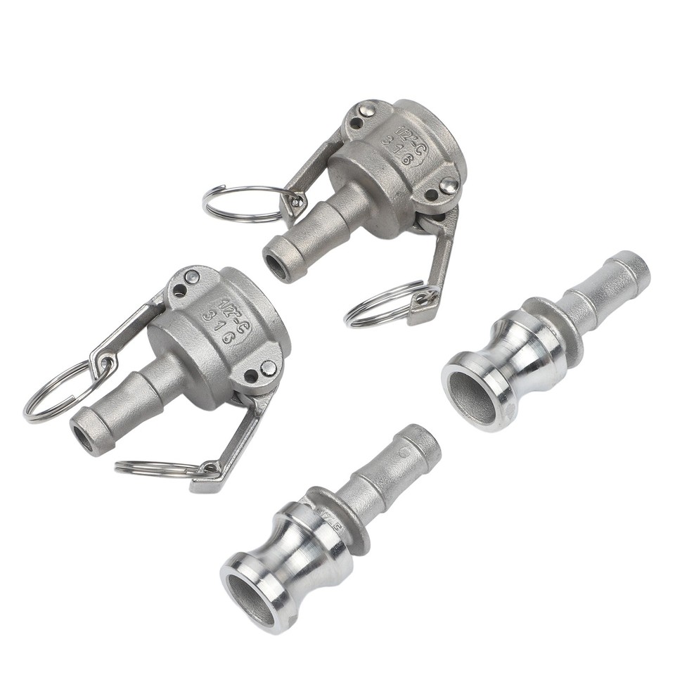 Aluminum Camlock Hose Fittings Set 2 PCS Type A and D for Secure Hose ...