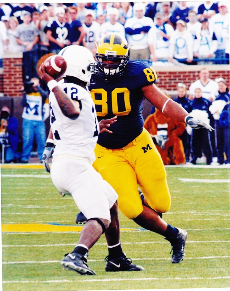 Alan Branch 8x10 Michigan Wolverines color photo vs Penn State | eBay
