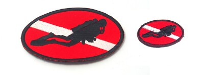 Scuba Diving Diver Flag Rescue Embroidered Morale Patch 2 pcs | eBay