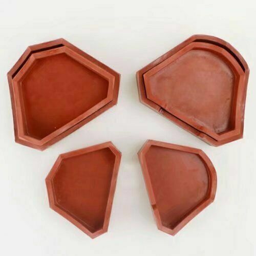 6PCS Dental Lab Red Model Former Base Molds Silicone Plaster Tray with ...