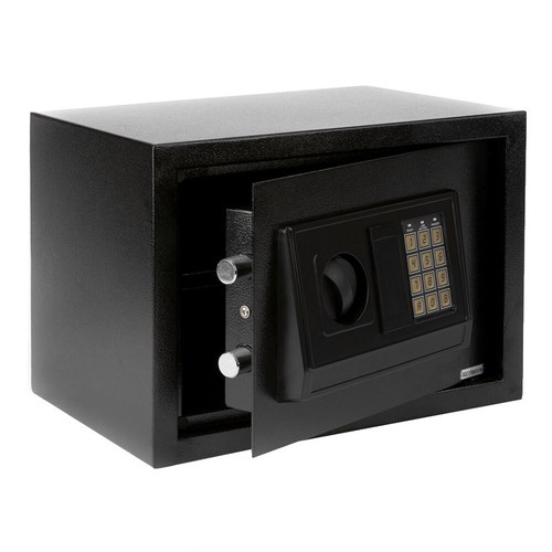 Black Digital Steel Safe Strongbox Small Size Electronic Security Box ...