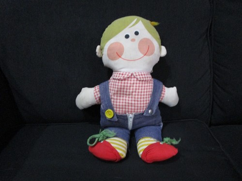 Vintage 1976 playskool Dapper Dan Play Doll 14” learn to dress cloth doll Dressy | eBay