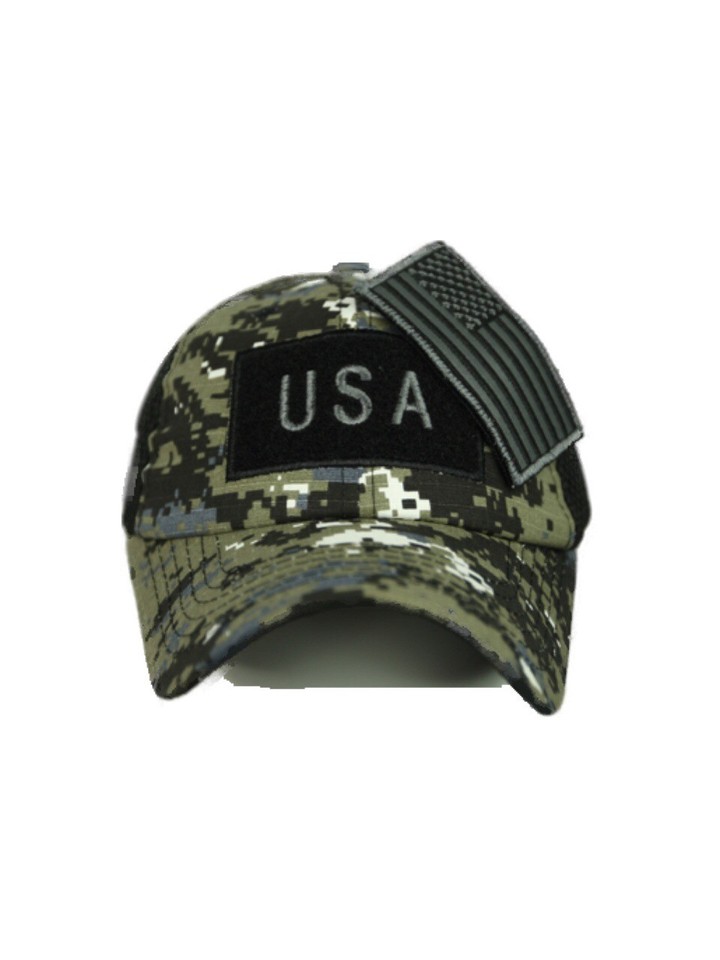 USA American US Flag Baseball Cap Army Tactical Mesh Military Camo ...