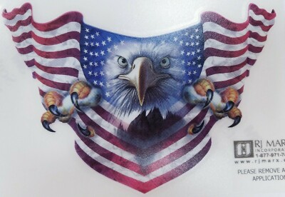 Firefighter eagle flag decal, American flag, fire department, 8.5" wide ...