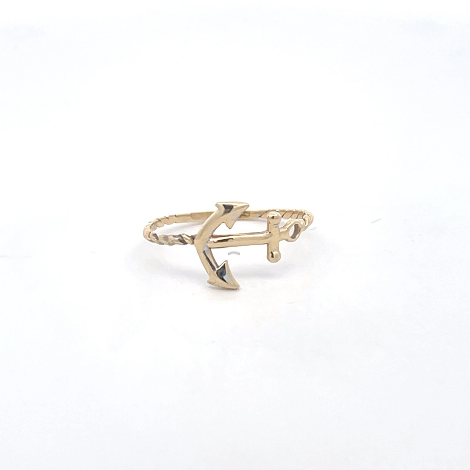 14K Anchor Faith Symbol Nautical Sailing Ring Yellow … - Gem