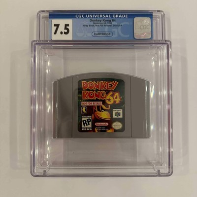Donkey Kong 64 Nintendo 64 N64 Grey Not for Resale NFR Cartridge CGC 7. ...