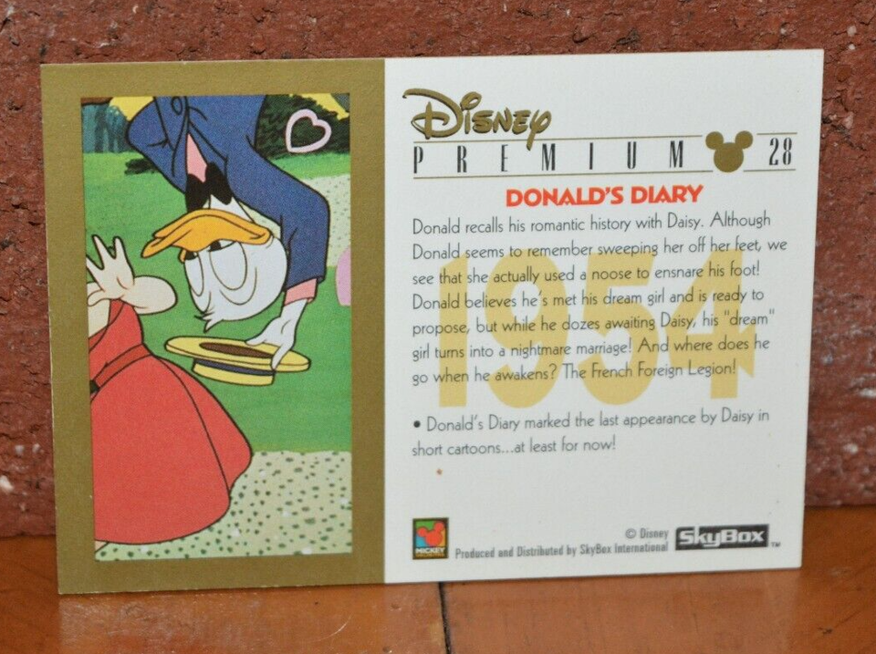 DISNEY PREMIUM TRADING CARD DAISY DUCK DONALD'S DIARY 1954 | eBay