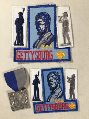 Gettysburg Boy Scout Trail set lg patch BSA Trail Medal | eBay