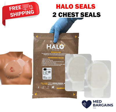 Halo Chest Seals IFAK EMT EMS Emergency Dressing for Wounds - 2 Per ...