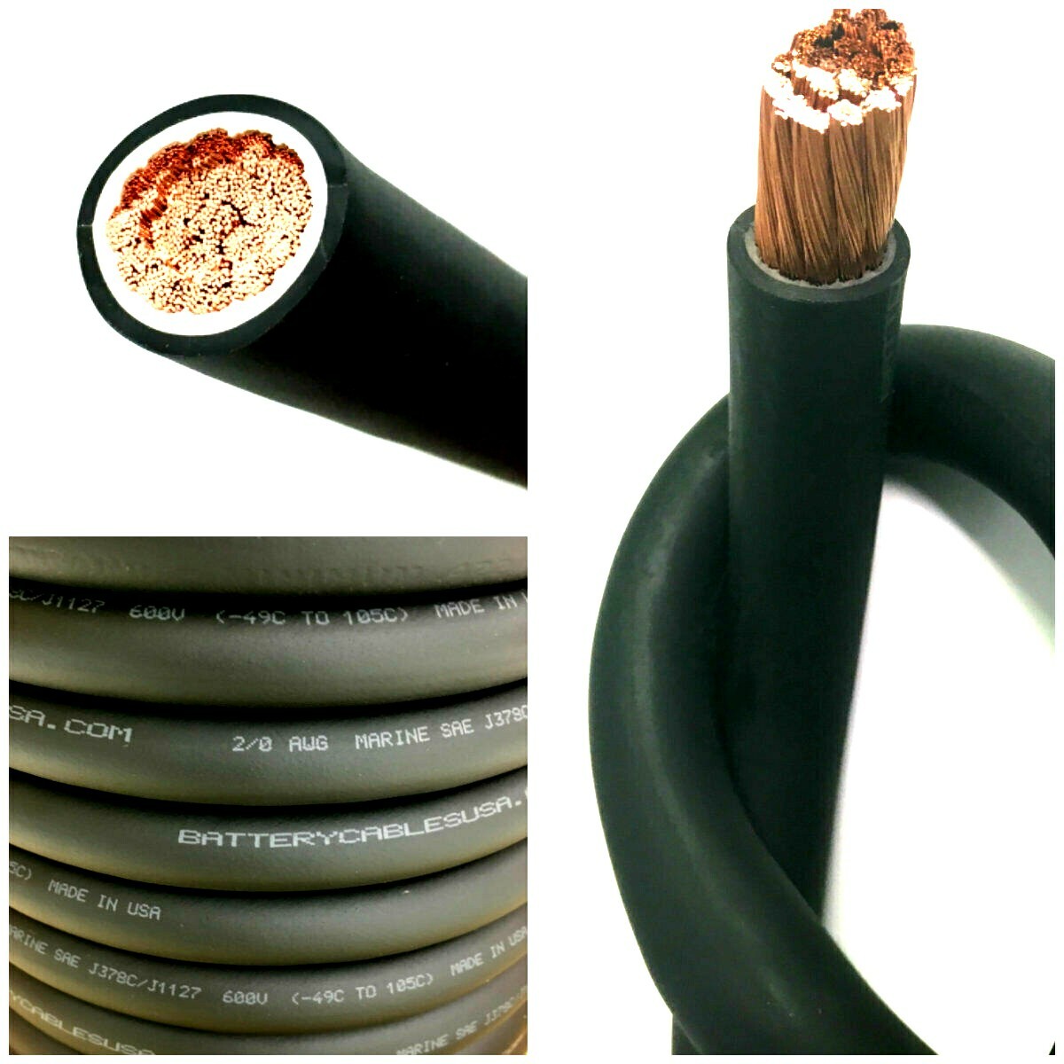 2 Awg Battery Cable Conext Link 25 FT 2 AWG GA Full Gauge Battery Power ...