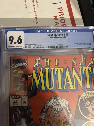 NEW MUTANTS #87 1990 Marvel CGC 9.6 1st App Cable 1 Copy | eBay