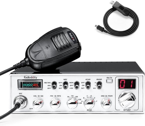 Radioddity QT40 10 Meter SSB Ham Radio, Digital Noise Reduction 40W ...