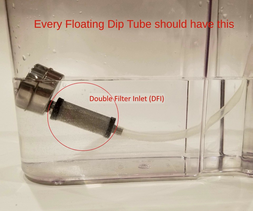 FLOTit 2.0 NO BEER LEFT BEHIND! Floating Dip Tube w/ Double Filter ...