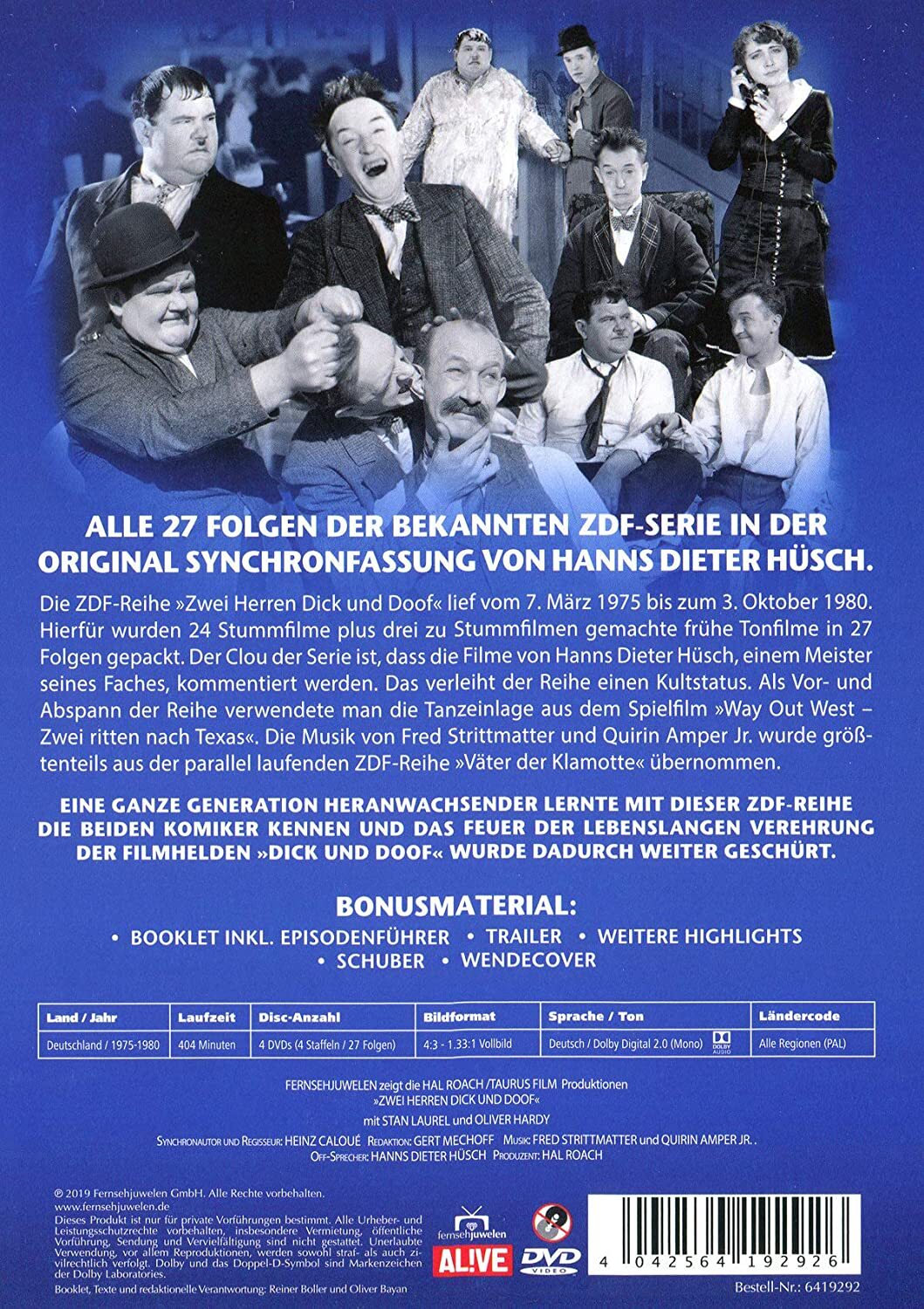 Zwei Herren Dick & Doof - Die legendäre ZDF-Serie [4 DVDs] (DVD) (UK ...