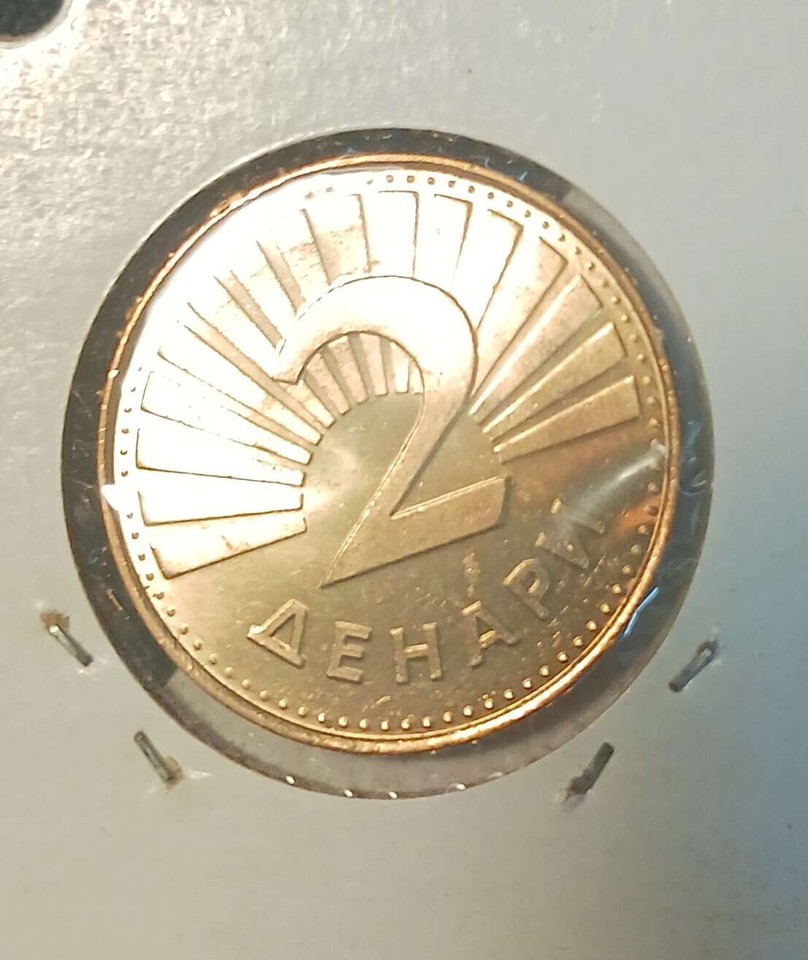 1993 North Macedonia 2 Denari Nickel-Brass Coin BU | eBay