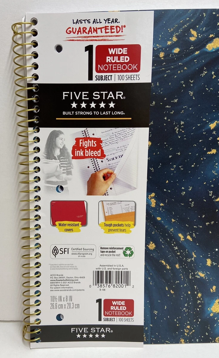 Gold 5 Star Notebook