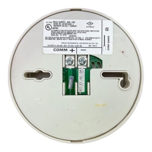 Simplex Fire Alarm Heat Detector 4098-9733 w/Base 4908-9792 | eBay