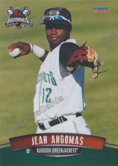 2016 Augusta Greenjackets Jean Angomas RC Rookie Giants | eBay