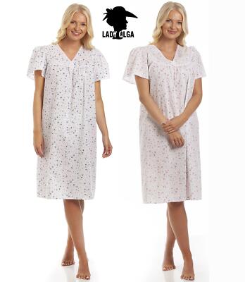 Open Back Nightie Lady Olga Incontinence Polycotton Woven Hospital ...
