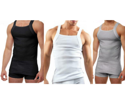 Papi 3-Pack Pure Premium Cotton Modern Square Neck Tank Style,Choose ...