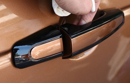 Black ABS Side Door Handle Trim For Land Rover Discovery 5 LR5 2017 ...