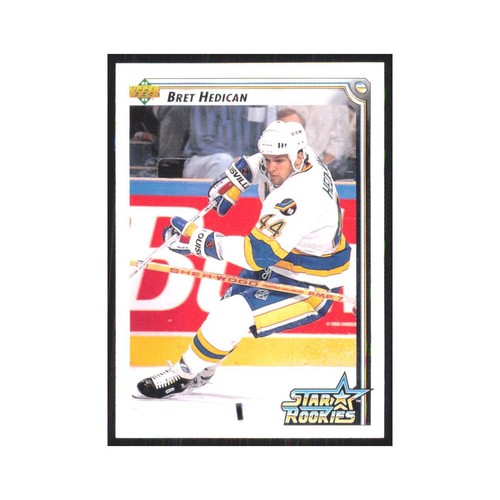 Bret Hedican Rookie 1992 Upper Deck #414 St. Louis Blues Hockey Card NM ...
