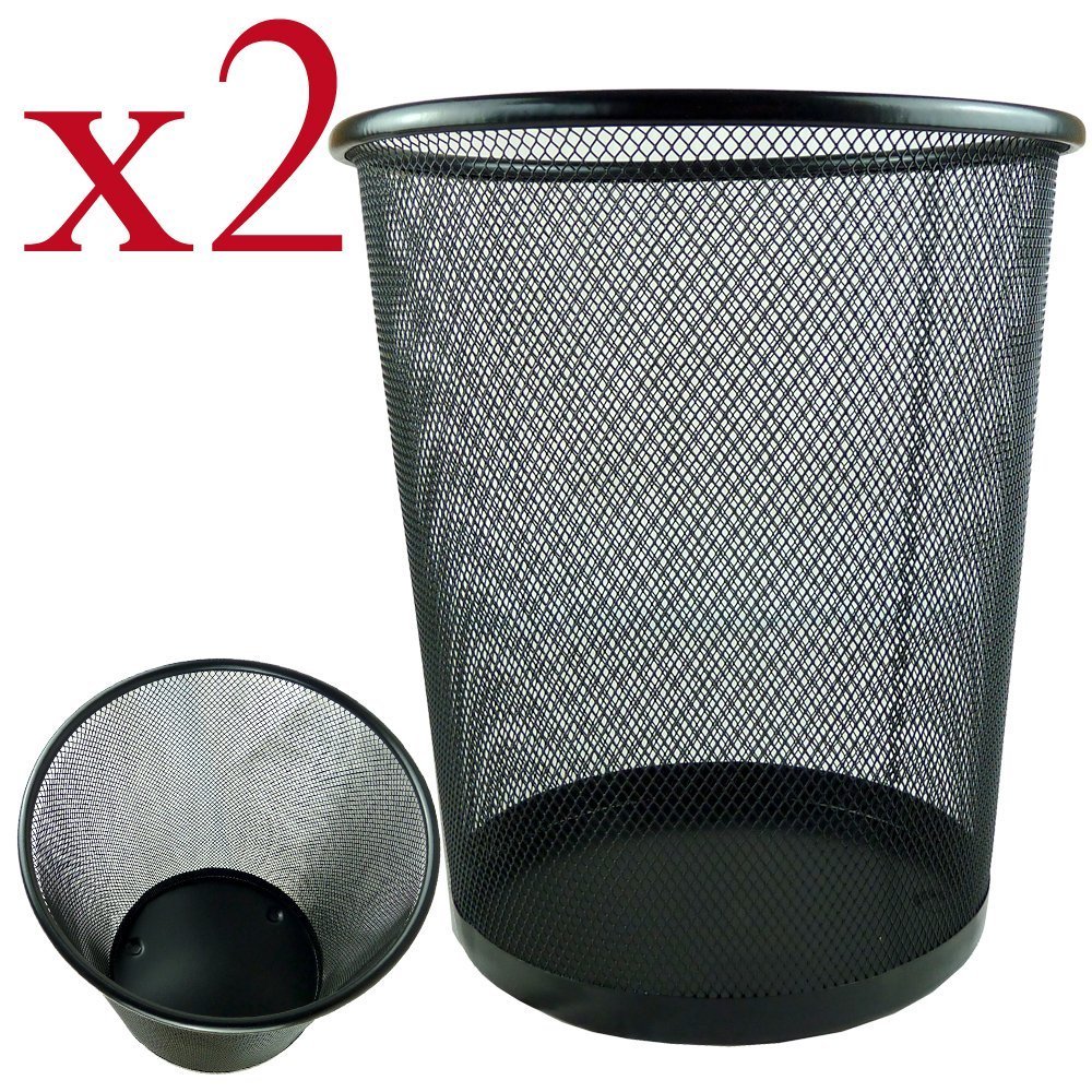 METAL MESH WASTE PAPER BIN FOR OFFICE HOME USE BEDROOM - LIGHTWEIGHT ...
