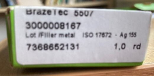 silver solder kit Brazetec 5507 55%ag 1.0mm 10 rods x 500mm + flux FREE ...