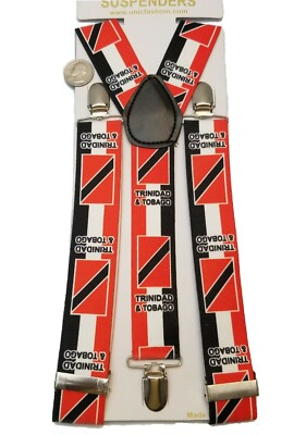 Trinidad and Tobag Flag Suspenders Trini Mini Banner Design for Cloth ...