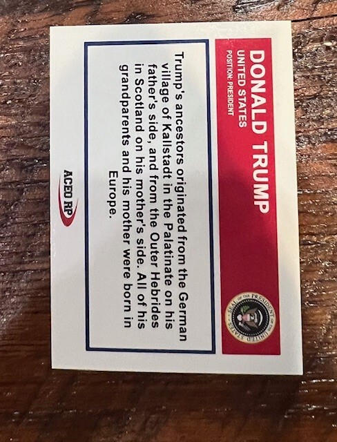 2024 Custom DONALD TRUMP USA President Art Novelty Card MAGA Baseball ...