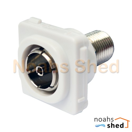 10 x PAL to F Type Clipsal 2000 Style FTA TV Antenna Insert Mech Jack ...