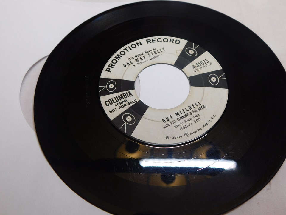 GUY MITCHELL PROMO THE LORD MADE A PEANUT / ONE WAY STREET 45 RPM ...