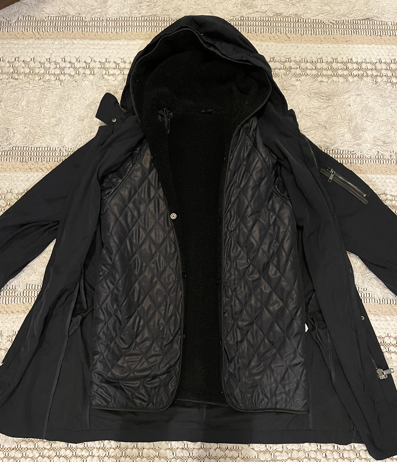 Zara Men Parka With Detachable Faux Shearling Lining … - Gem