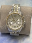 Michael Kors MK5955 Lexington 38mm Silver Chronograph Two Tone Women's ...