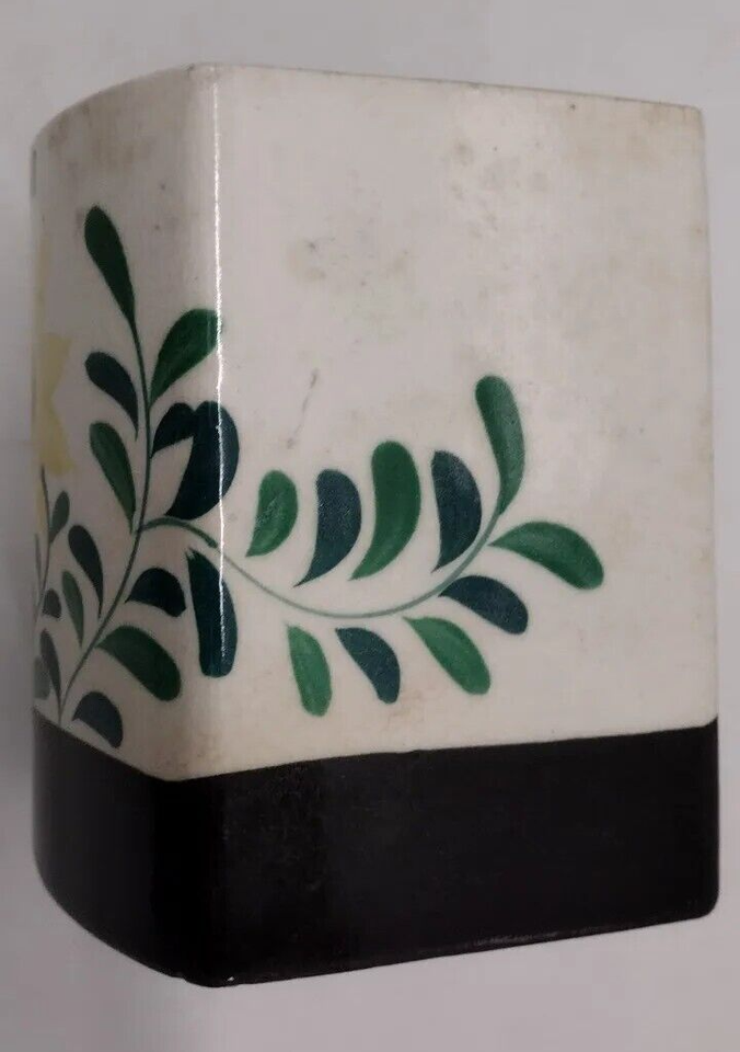 30s NASCO Hand Painted Sugar Vase NO LID NEAR ANTIQUE Holiday Art Deco ...