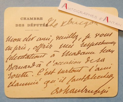 Jean CRUPPI avocat / ministre né Toulouse Chambre des députés Rosette ...