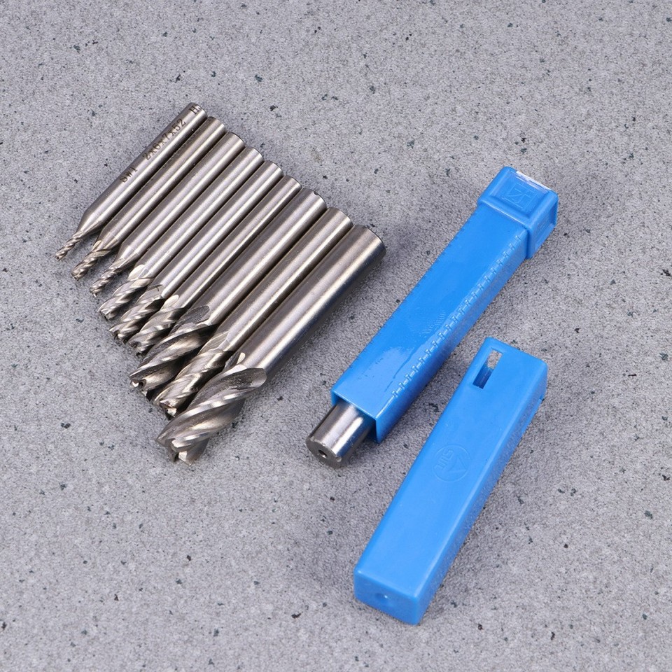 10 PCS Steel Handle Face Milling Disc Straight Flute End Cutters Tools ...