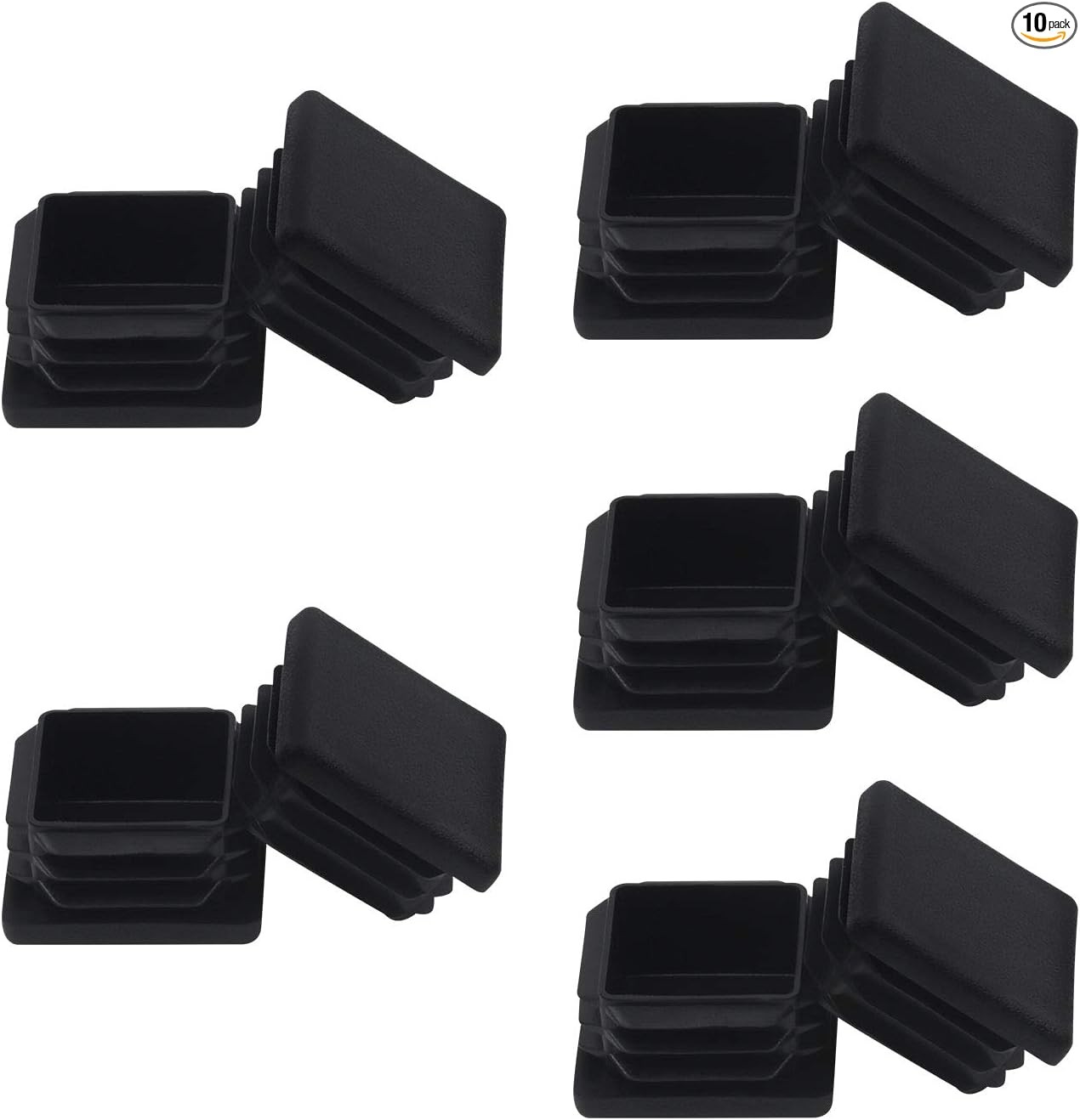 2" 2X2 Square Tubing Plastic Plugs(10 Pack), 2"x2" 2 Inch Square End ...