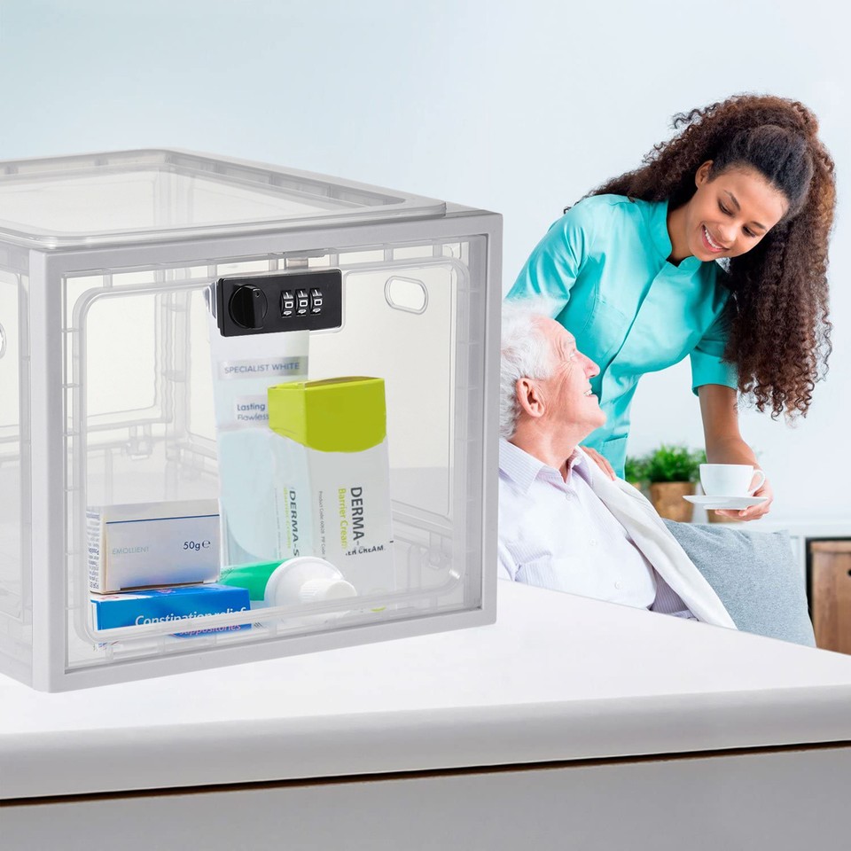 Medicine Storage Box with Lock Lockable Box For Food Refrigerator ...