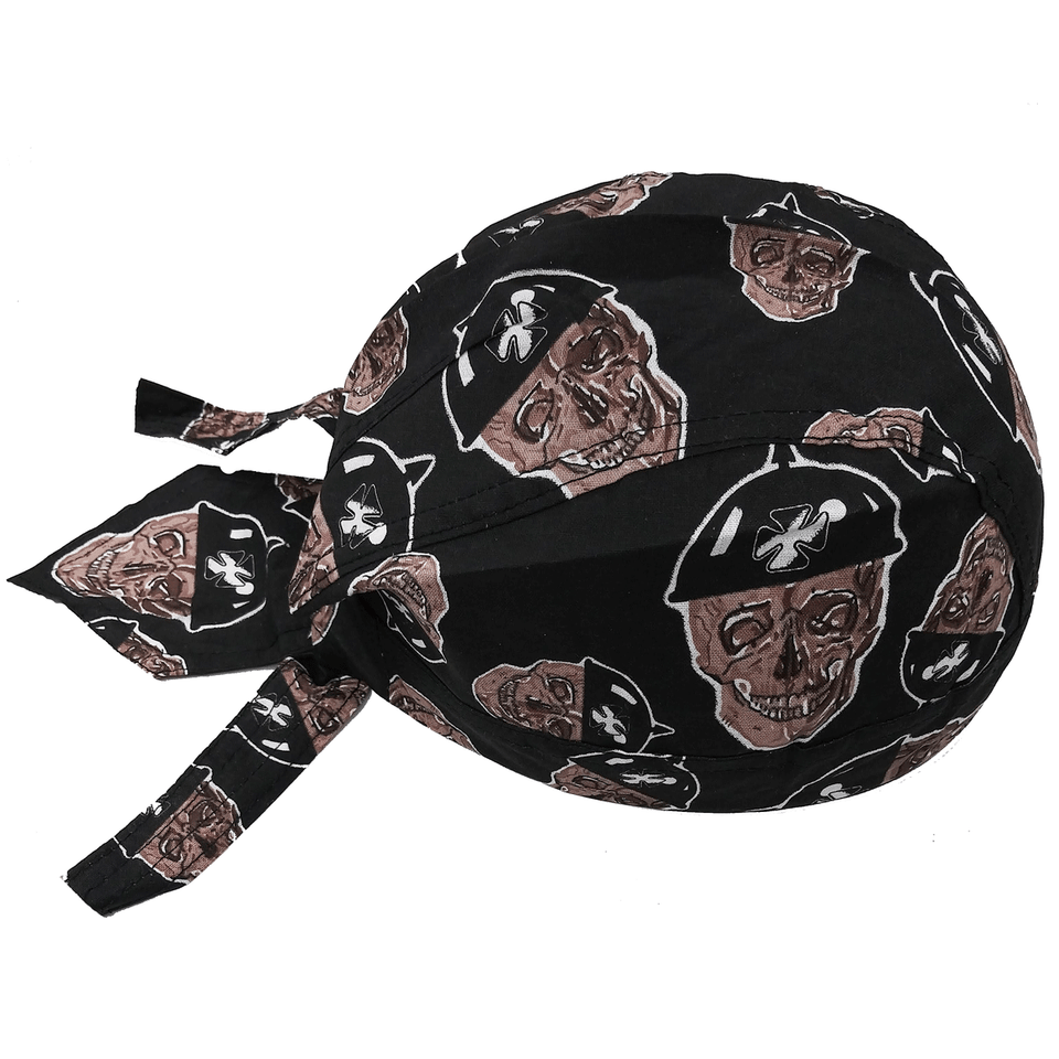 Durag Skull Cap Head Wrap Biker Motorcycle Du Do Black Bandana Paisley ...