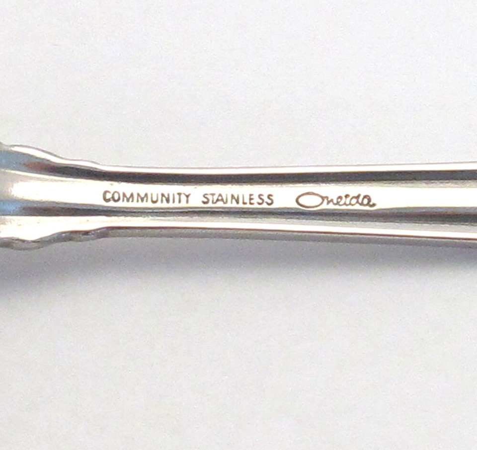 Oneida Cherbourg Oval Soup Spoons Community Stainless Glossy Set of ...