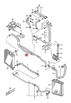 Genuine VW Touareg 7P5 Coolant Hose Expansion Tank Coolant Radiator ...
