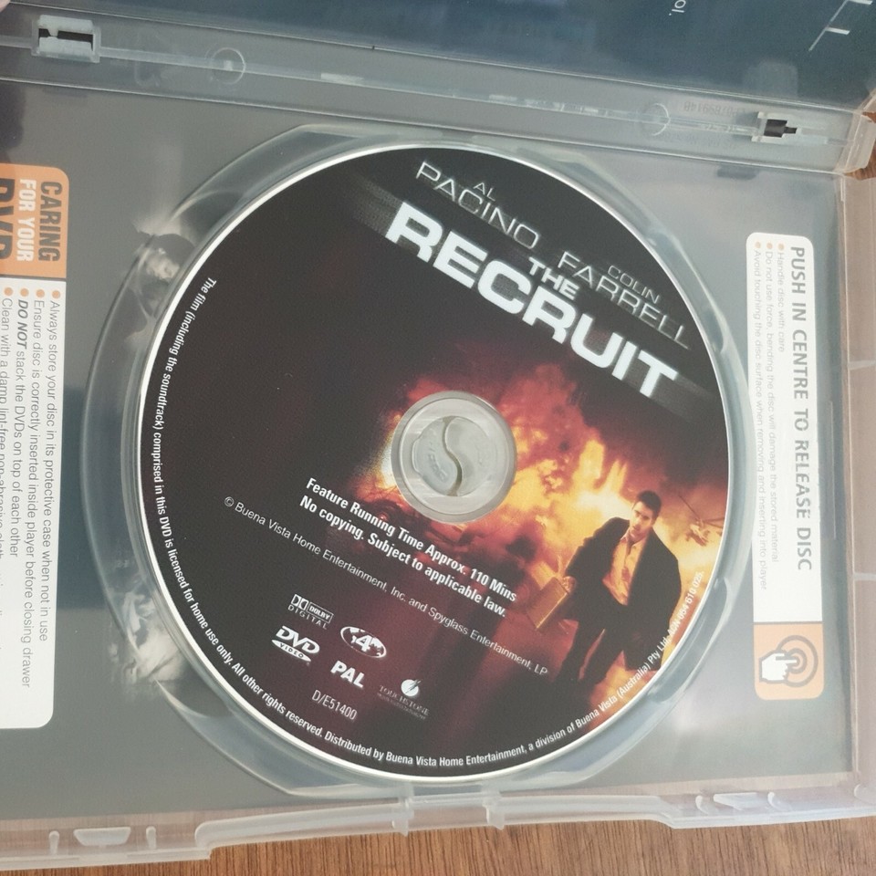 The Recruit DVD R4 Like New! FREE POST Al Pacino, Colin Farrell Bridget ...