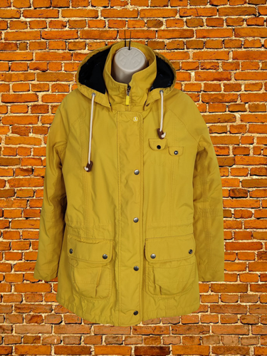 WOMENS BARBOUR THROW WPB SIZE UK 12 YELLOW MAC JACKET COAT WATERPROOF ...