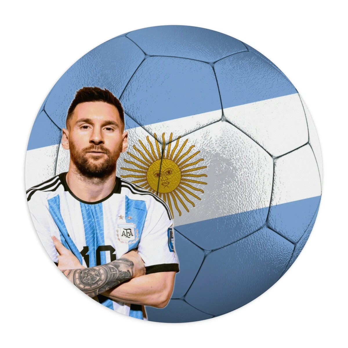 Argentinian Flag With Messi