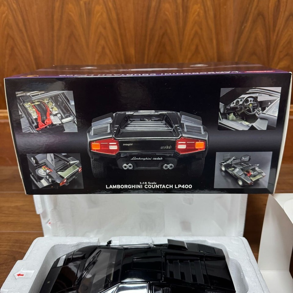 Kyosho 1/18 Lamborghini Countach LP400 Diecast Model Black Open Doors ...