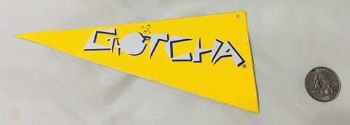 GOTCHA 1980's Yellow Clothing Tag Vintage Surfing STICKER! Rare! NOS ...