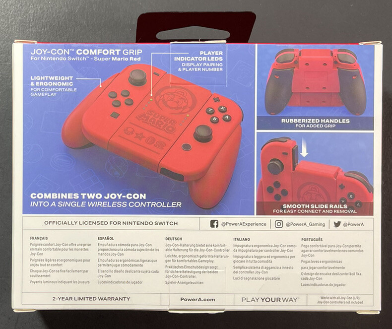 Official Nintendo Switch Joy-Con Comfort Grip ONLY [ Super Mario RED ...